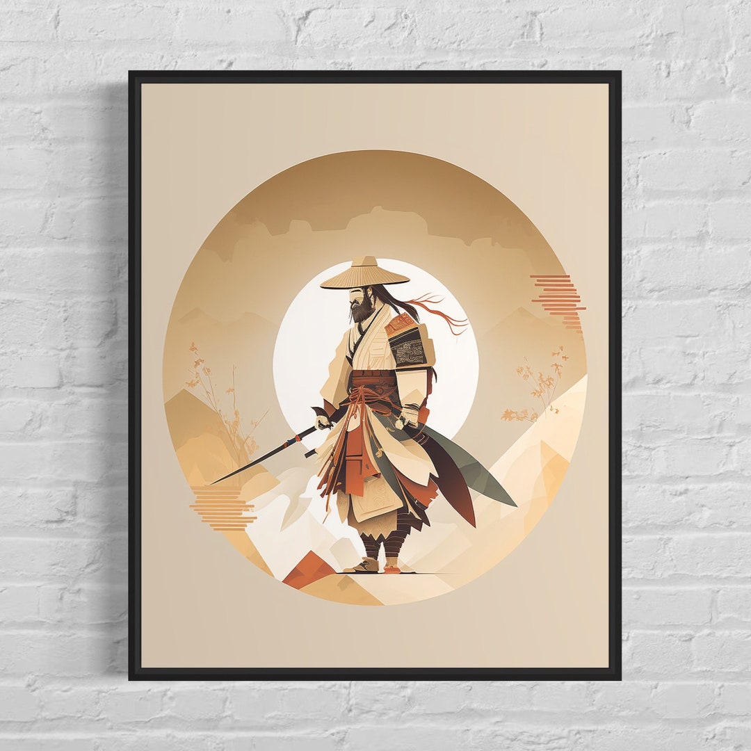 Japanese Samurai Art Print Japanese Samurai Vintage Poster Artwork ...