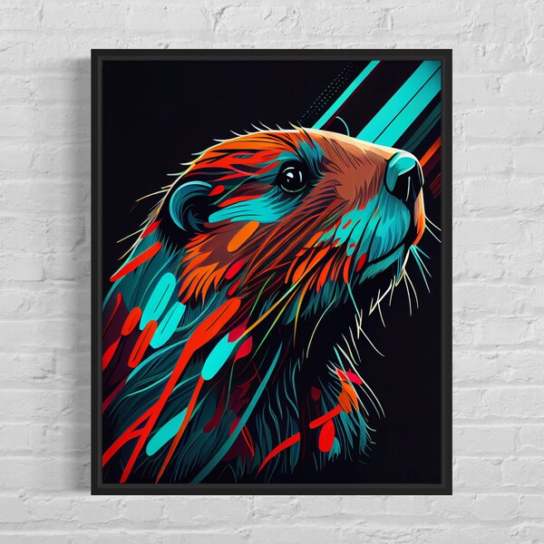 Beaver Art - Etsy