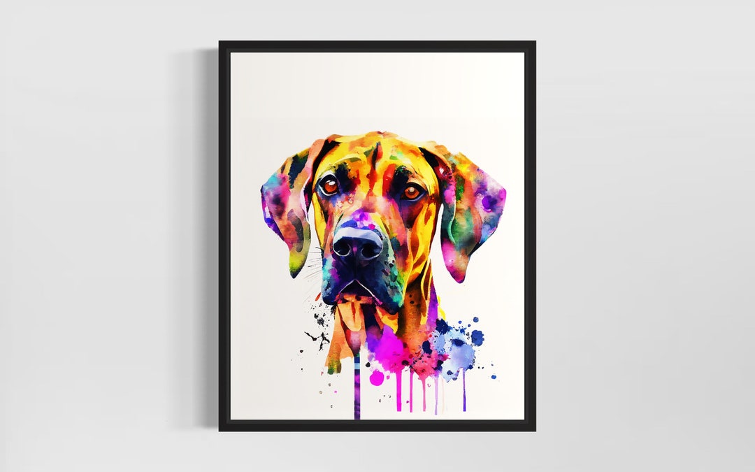 Rhodesian Ridgeback Watercolor Art Print by Artist Hand Signed Limited ...