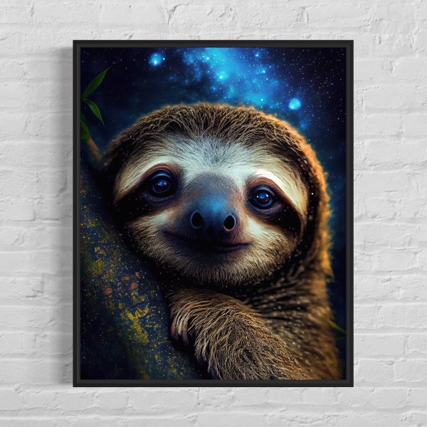 Sloth Art Print - Etsy