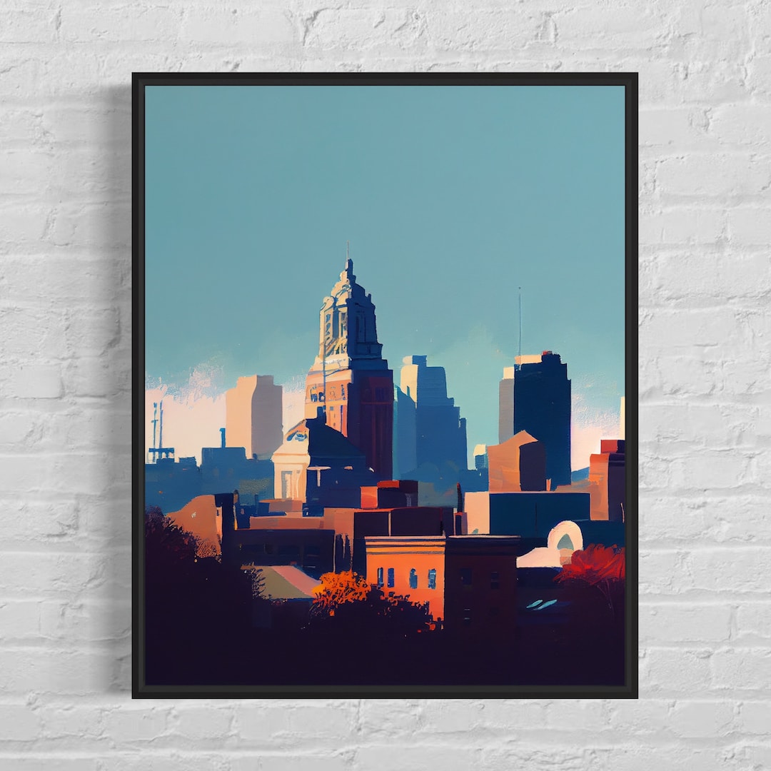 Kansas City Kansas Art Print Kansas City Poster Artwork - Etsy