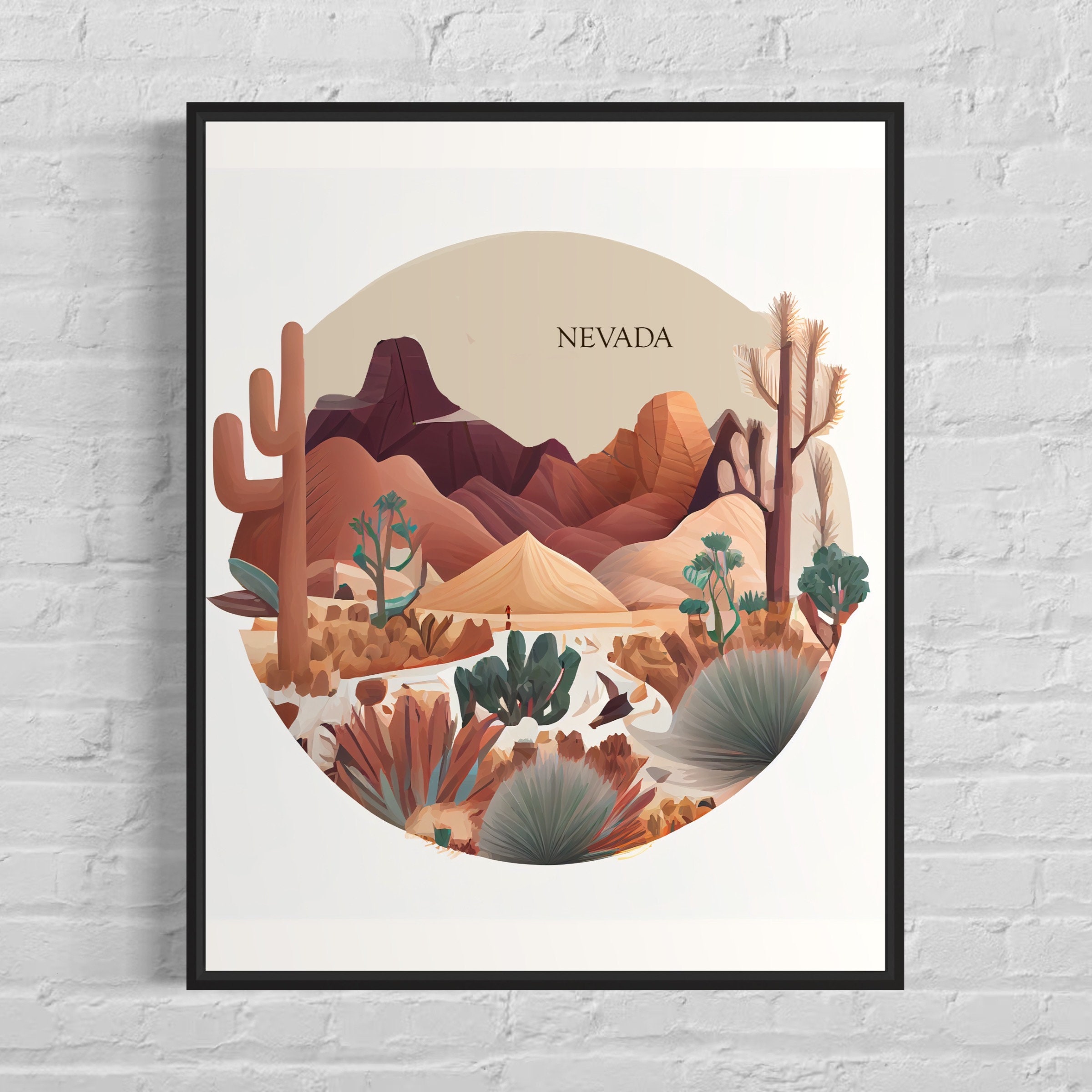 Nevada Art Print Nevada Vintage Poster Artwork Nevada Retro - Etsy