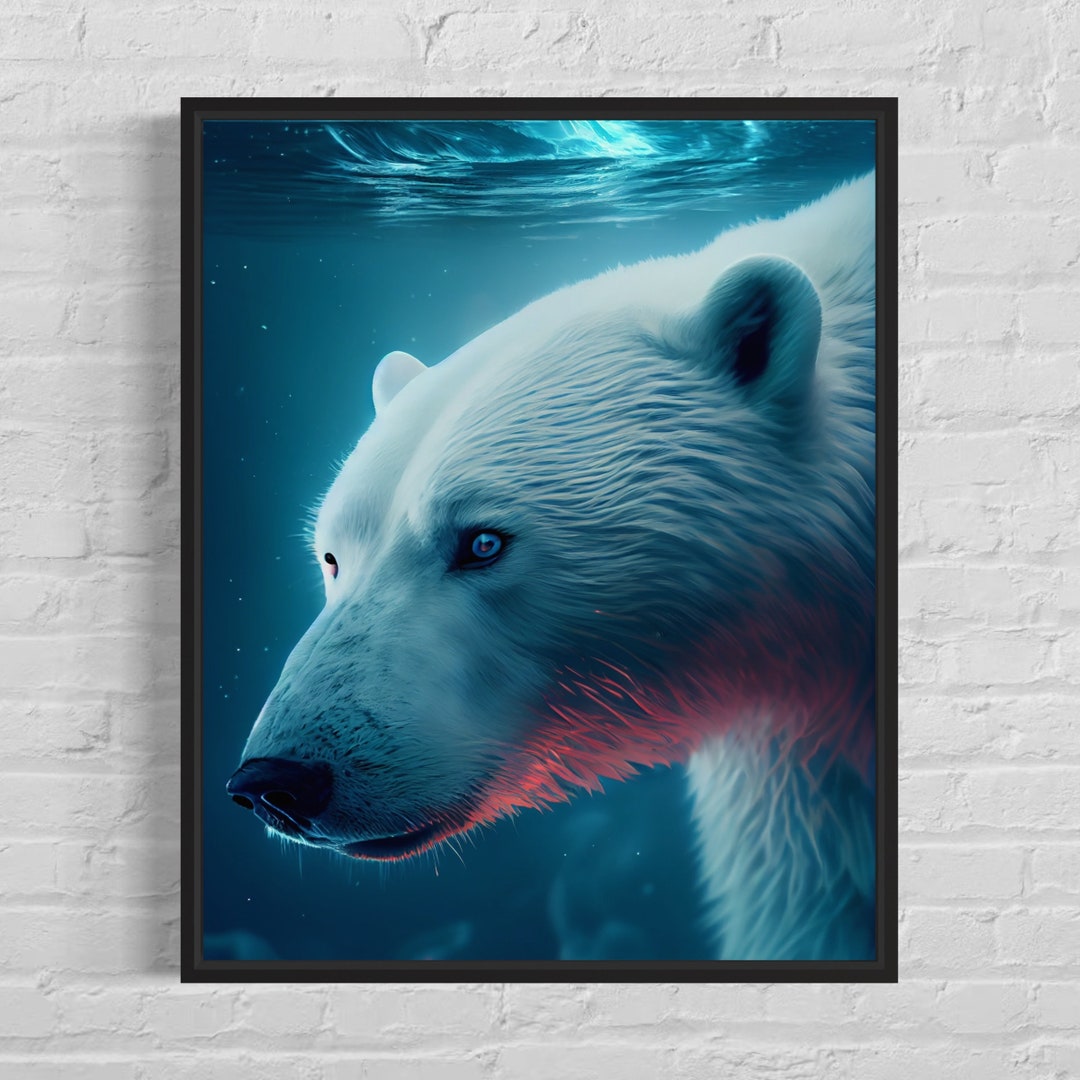Polar Bear Art Print Original Polar Bear Artwork Polar Bear - Etsy