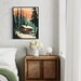 Cabin Art Print Cabin Vintage Poster Artwork, Cabin Retro Wall Art ...