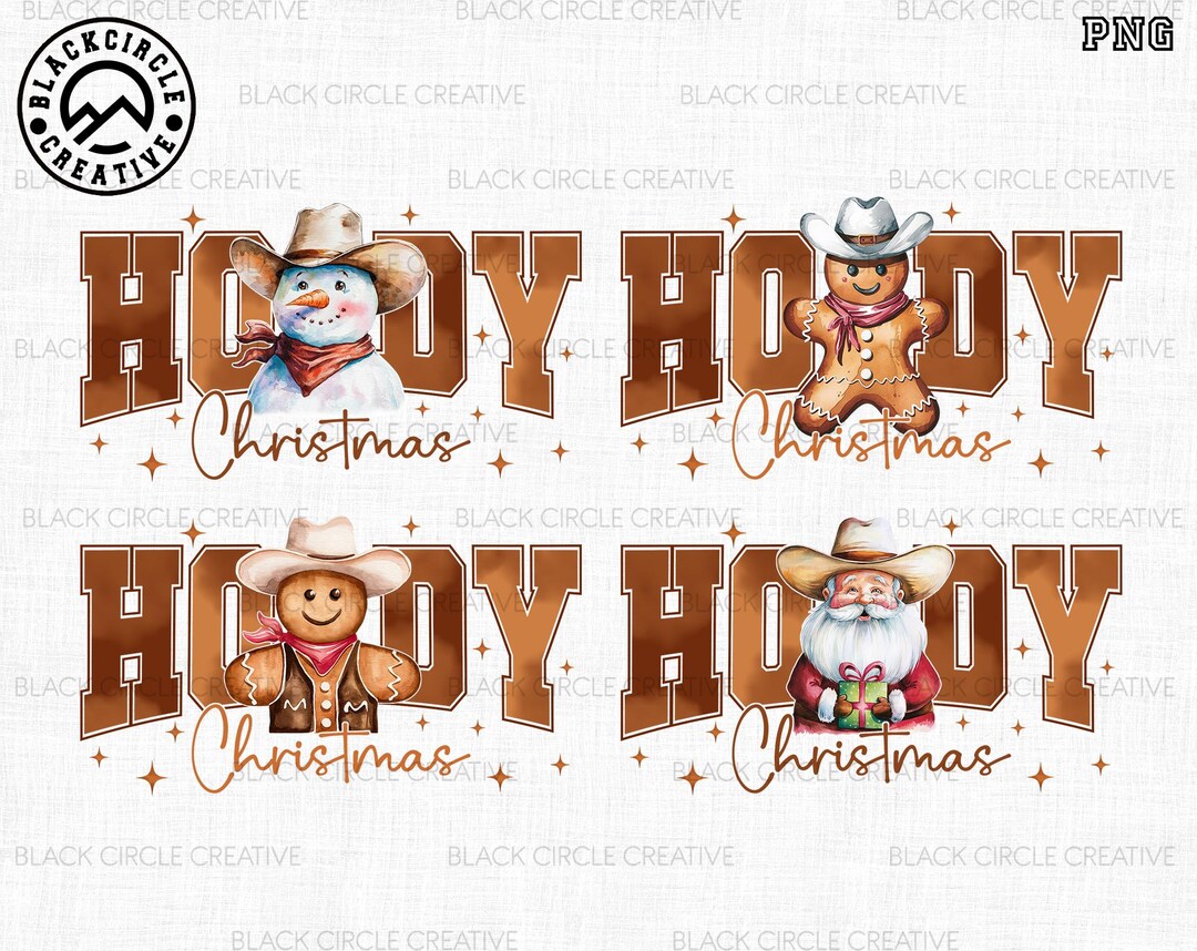 Howdy Christmas Png Bundle, Western Christmas Png, Cowboy Snowman Png ...