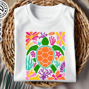 Boho Floral Sea Turtle Svg, Beach Svg, Turtle Svg, Nautical Animal ...