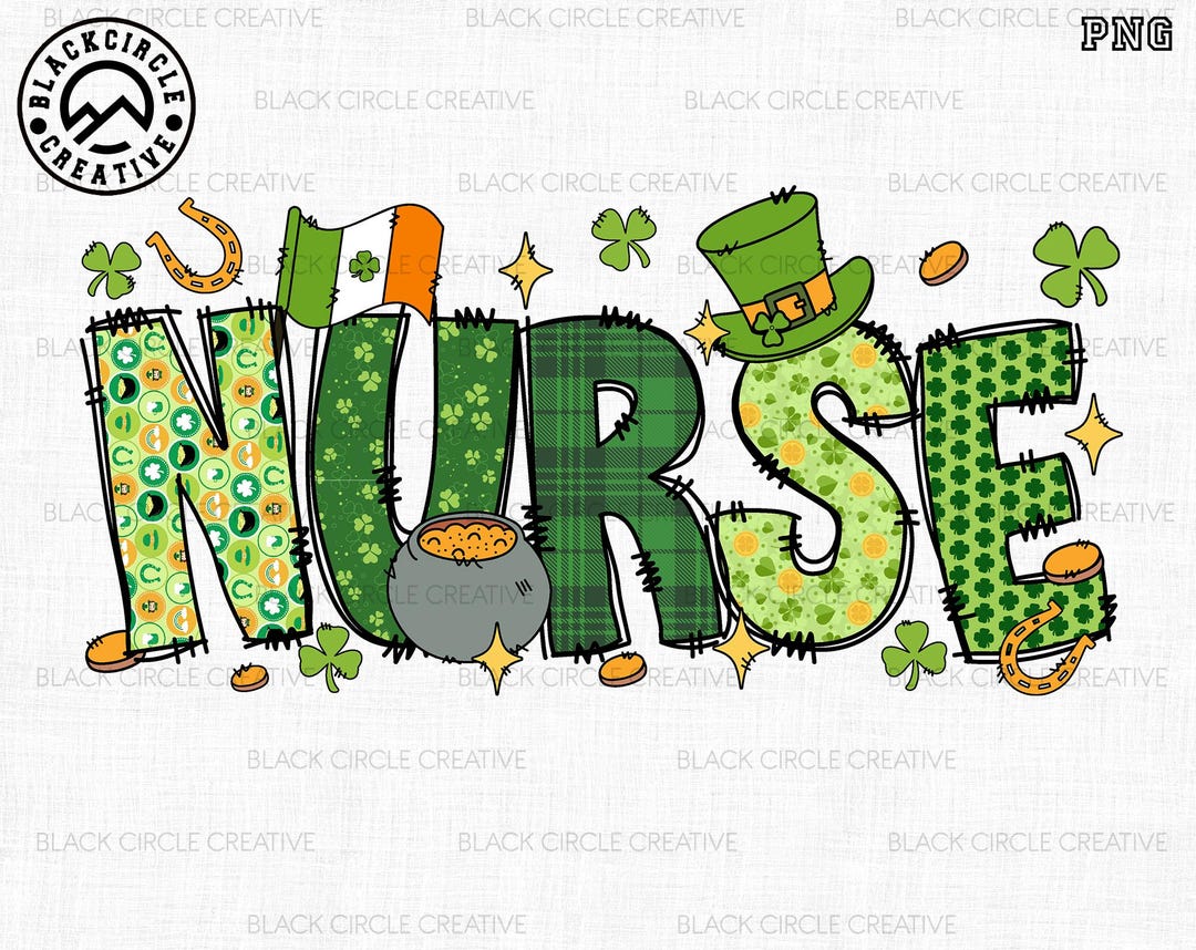Nurse Patrick Day Png, Lucky Charm Png, Lucky Nurse Png, Nurse Life Png ...