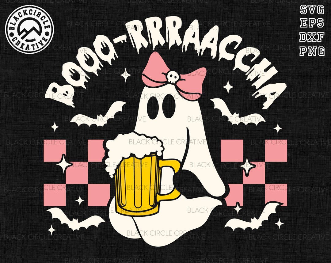 Boo Rracha Halloween Ghost Svg, Borracha Ghost Svg, Latino Halloween ...
