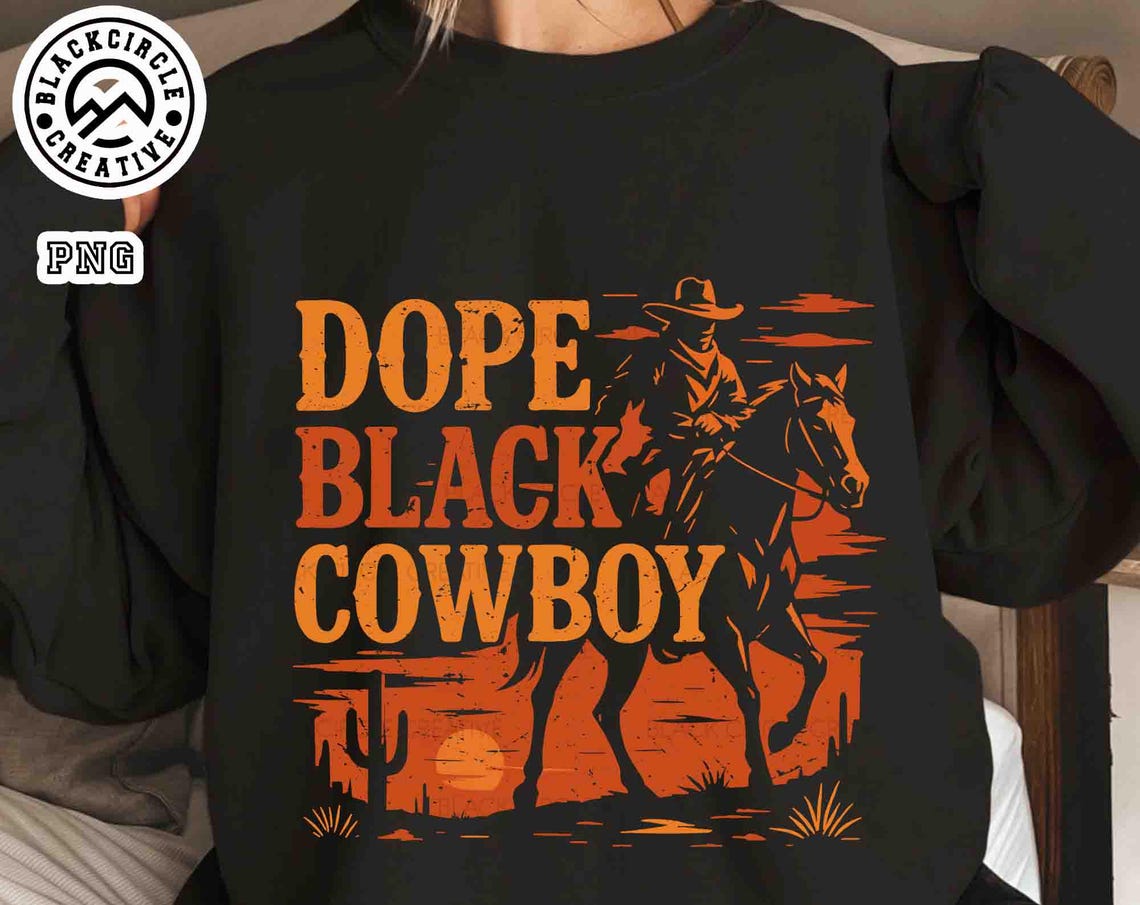 Dope Black Cowboy Png, African Cowboy Png, Juneteenth Png, Retro ...