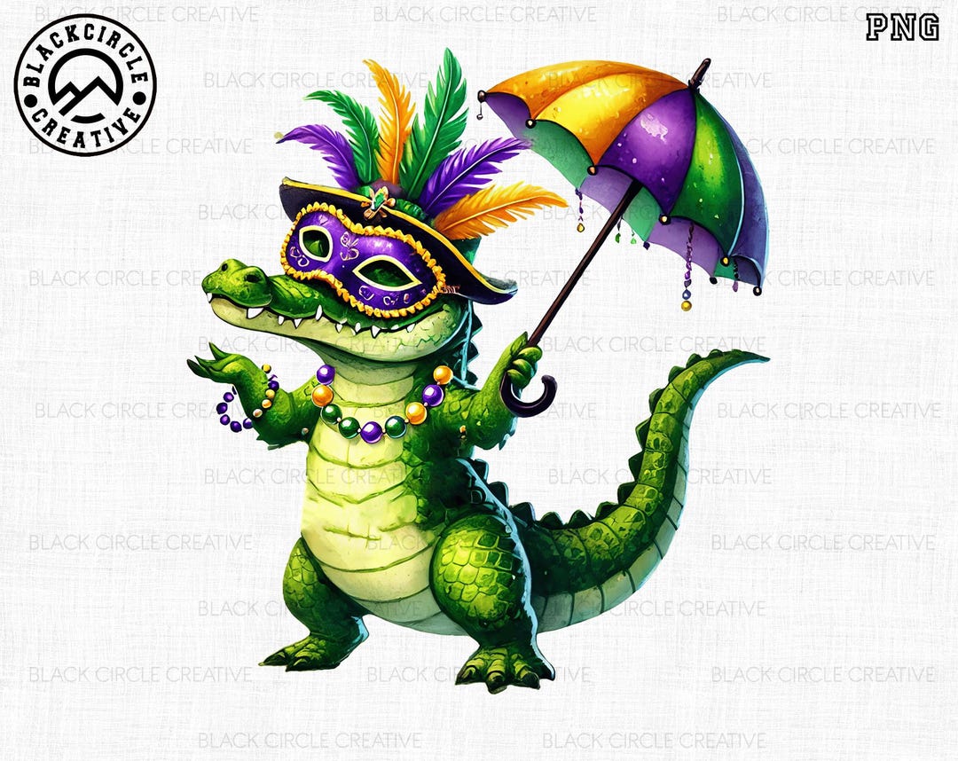 Mardi Gras Crocodile Png, Mardi Gras Alligator Png, Louisiana Png ...