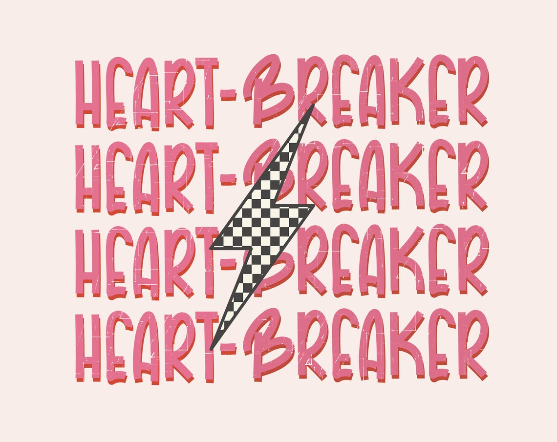 Heart Breaker Png Retro Valentine Png Valentine's Day - Etsy