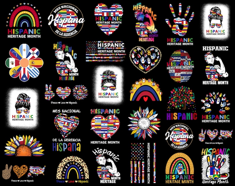 National Hispanic Heritage Month Svg Bundle, Hispanic Heritage Svg ...