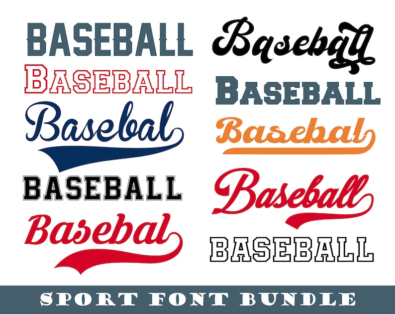 Jersey and Sports Font Bundle Font Bundle Svg Baseball Font - Etsy