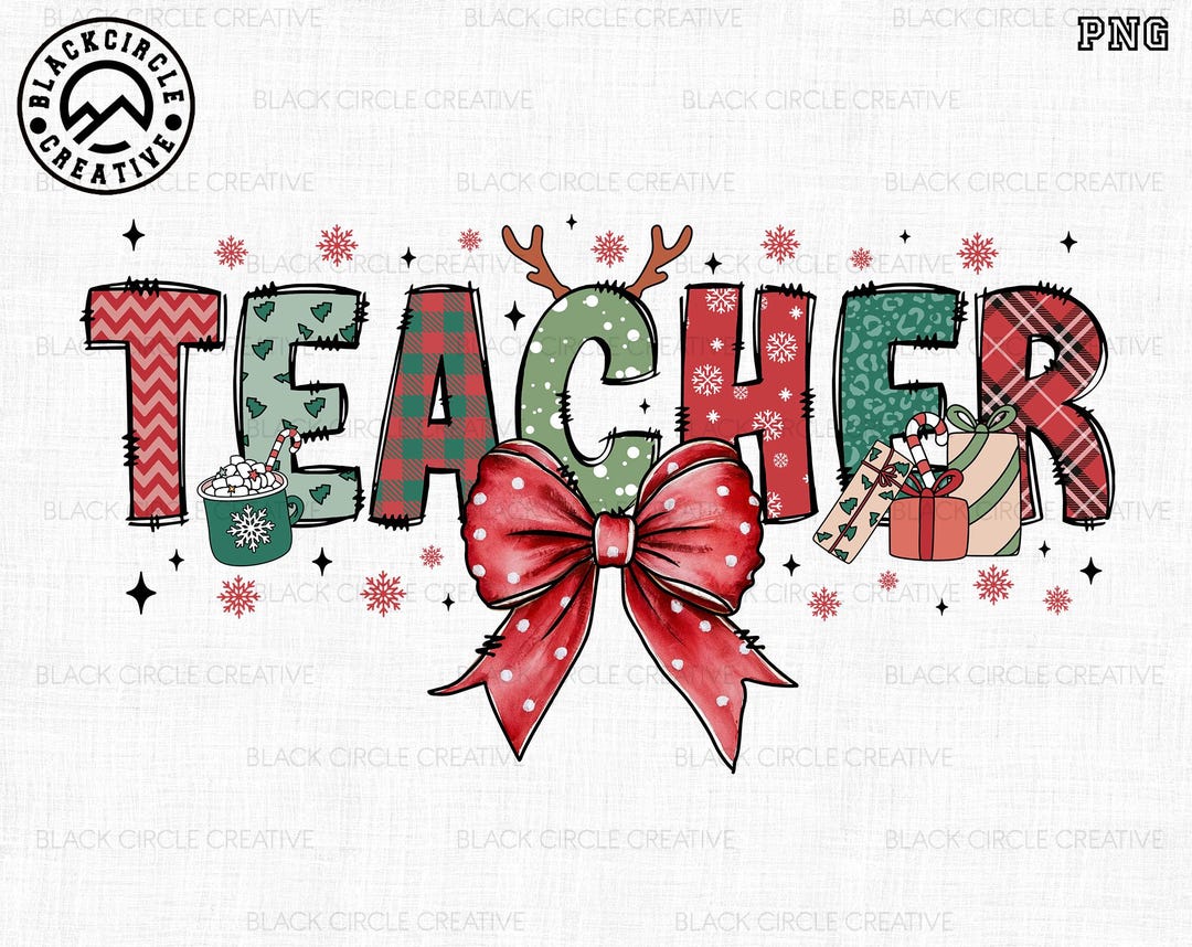 Teacher Christmas Png, Merry Christmas Png, Teacher Life Png, Christmas ...