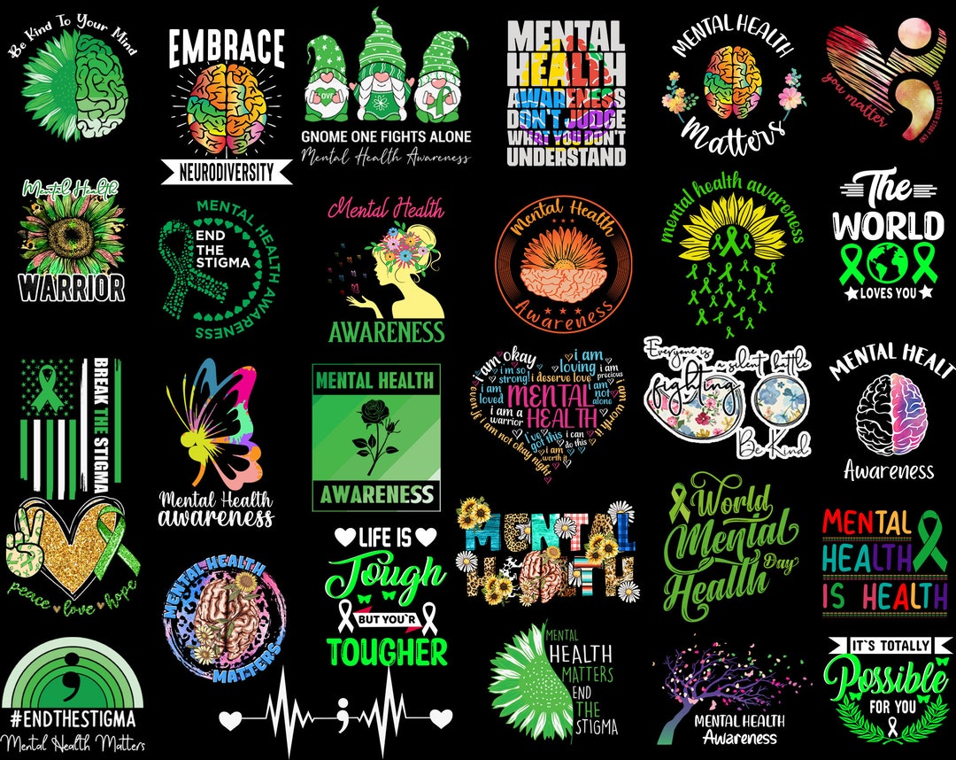 100 Mental Health Awareness Svg Bundle Mental Health Svg Positive