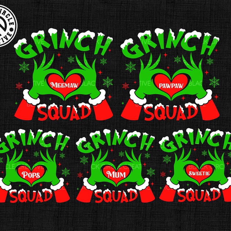 Christmas Squad Svg Names - Etsy