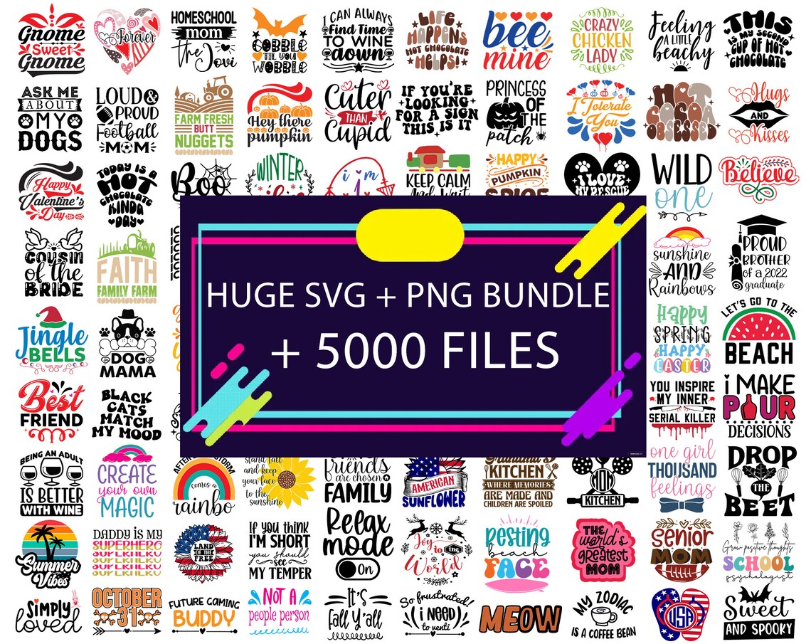 5000 HUGE Aesthetic SVG Bundle Pack Inspirational Svg - Etsy