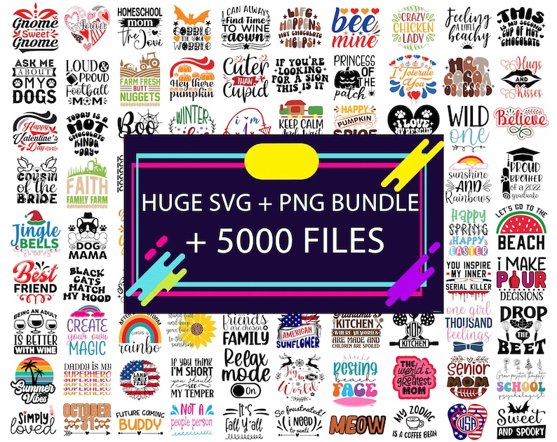 5000+ HUGE Aesthetic SVG Bundle Pack, Inspirational Svg, Motivational ...