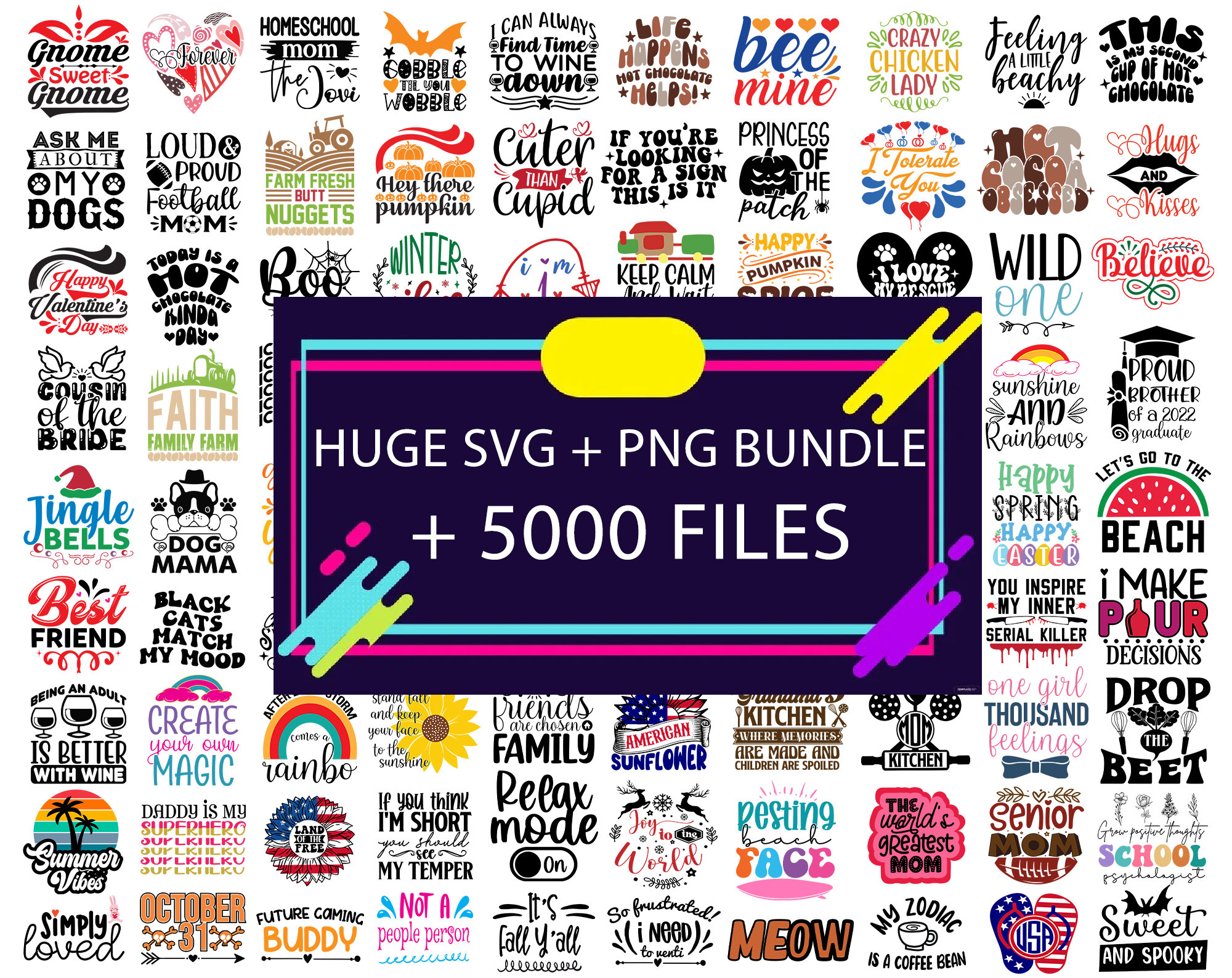 5000 HUGE Aesthetic SVG Bundle Pack, Inspirational Svg, Motivational ...