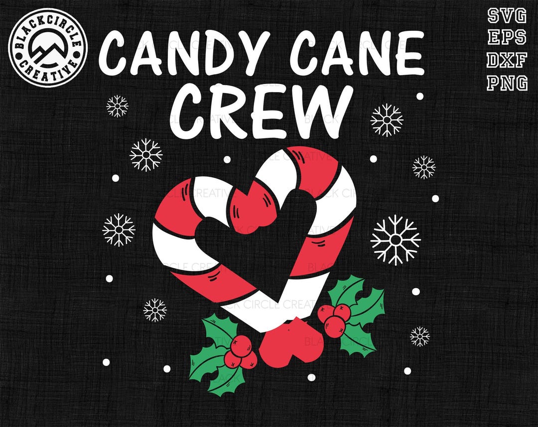 Candy Cane Crew Svg, Kids Christmas Svg, Family Christmas Svg, Happy ...