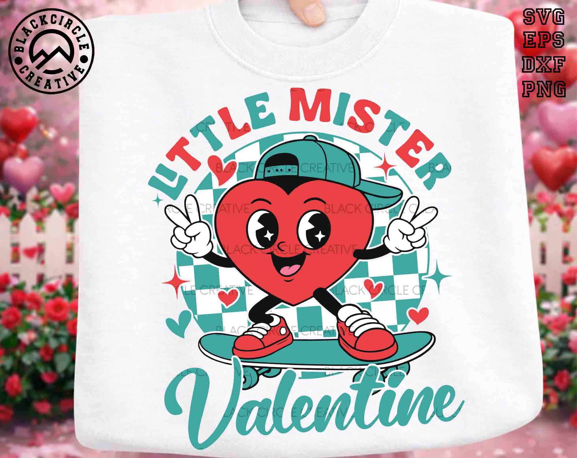 Little Mister and Miss Valentine Svg, Skateboarding, Couple Valentine ...
