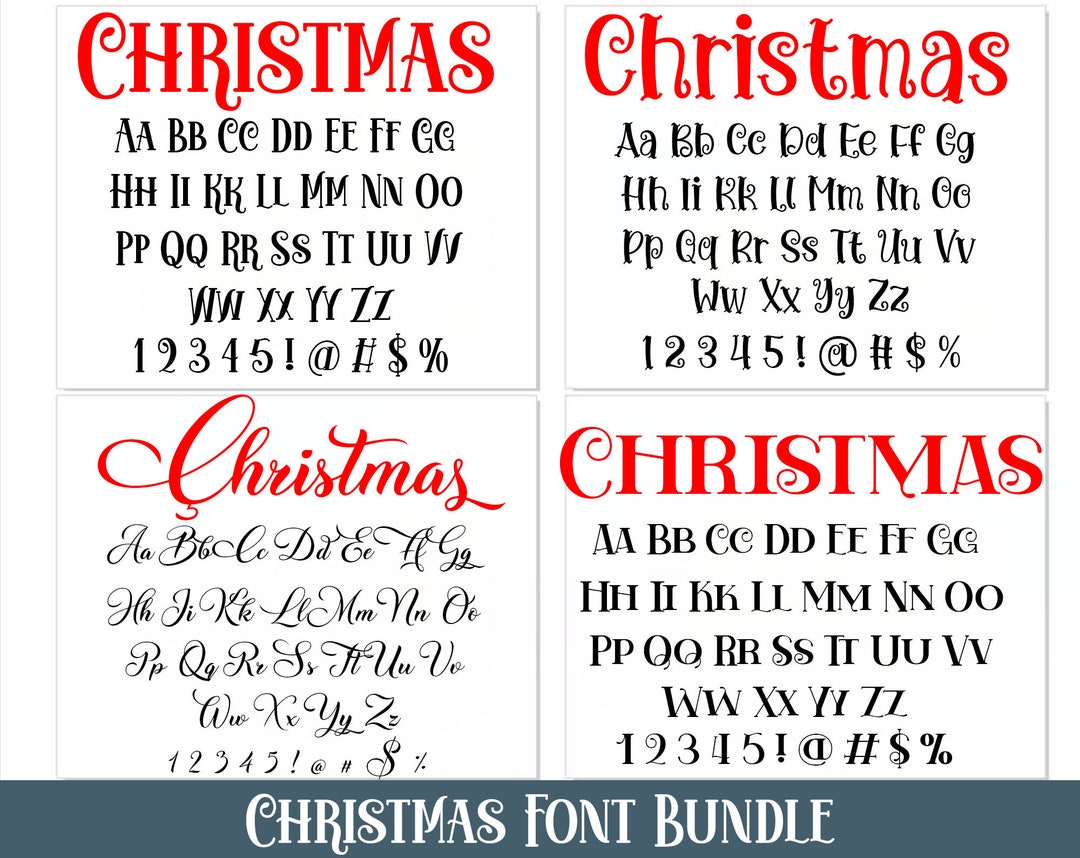 Christmas Font Bundle, Cricut Fonts, Farmhouse Fonts, Script Fonts ...