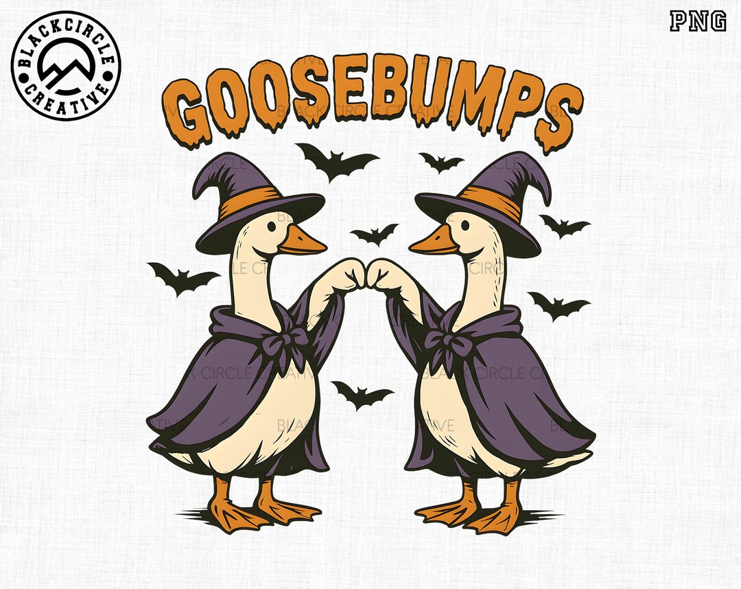 Goosebumps Png, Spooky Goose Png, Spooky Vibes Png, Witchy Goose ...