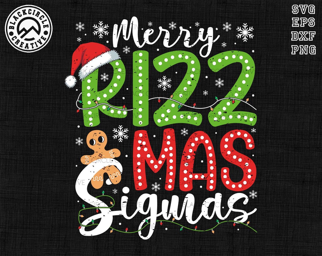 Merry Rizzmas Sigmas Svg, Sigma Hat Santa Svg, Rizzmas Santa Svg, Gen Z ...