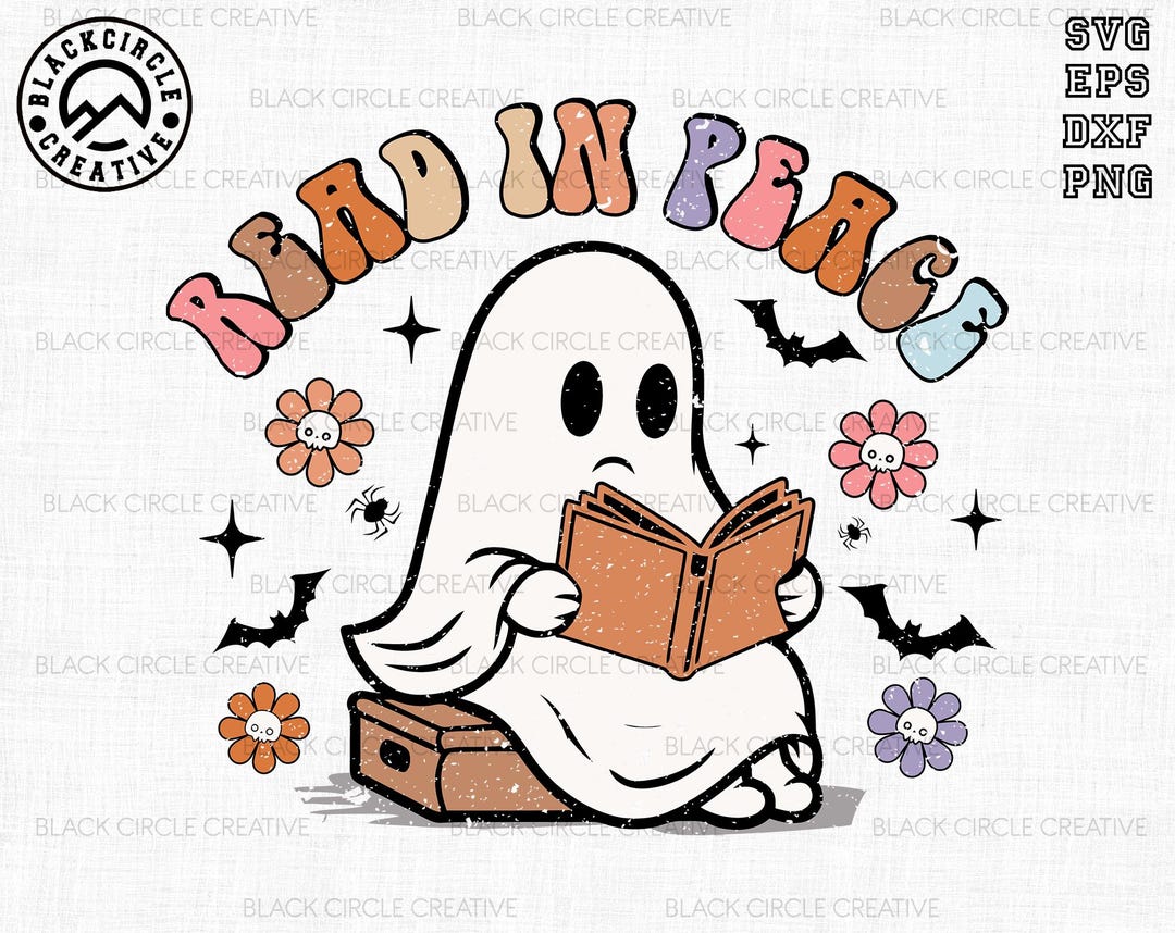 Read in Pease Svg, Ghost Books Svg, Librarian Svg, Trick or Teach Svg ...