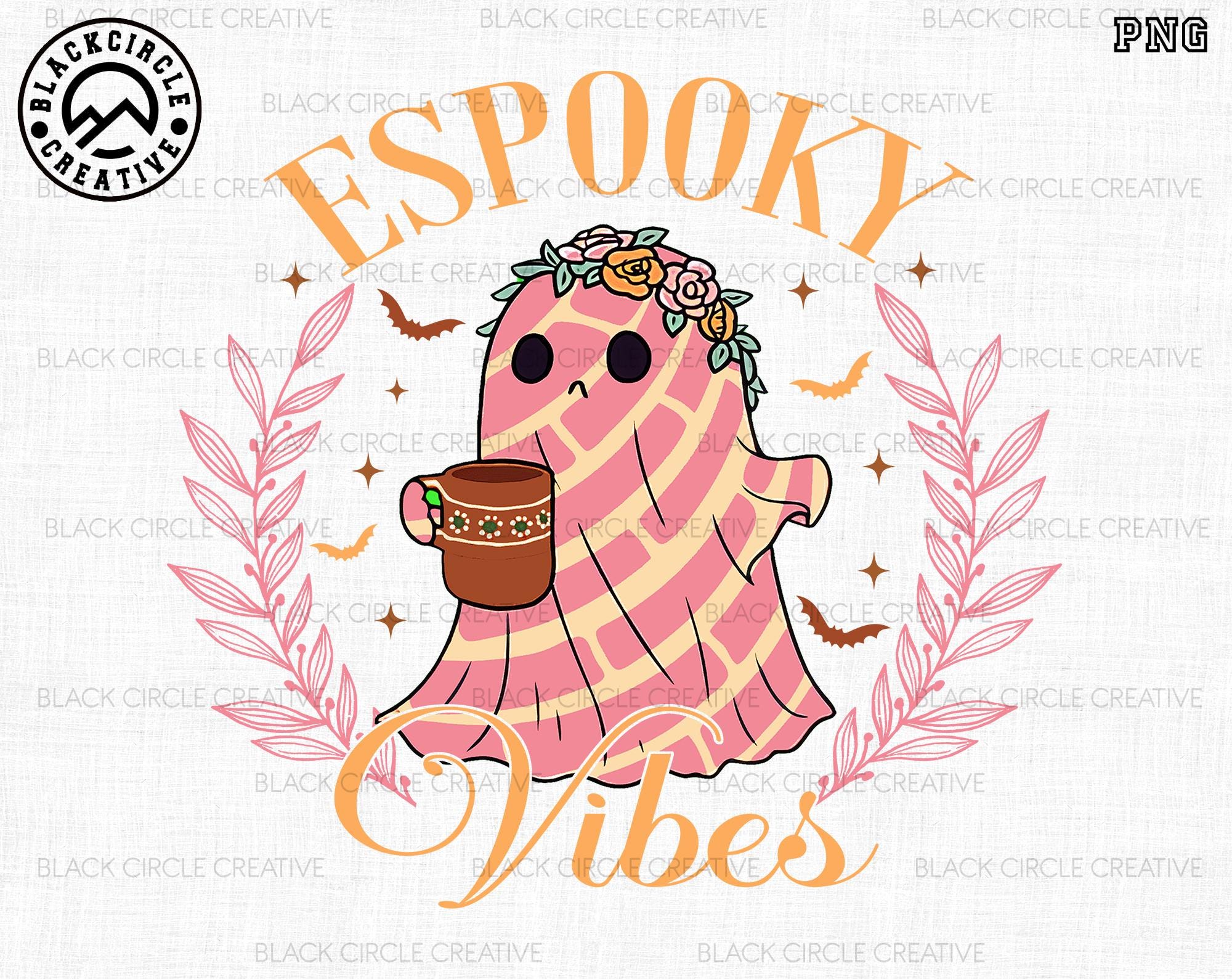 Espooky Vibes Png, Mexican Ghost Png, Mexican Conchas Ghost Png ...