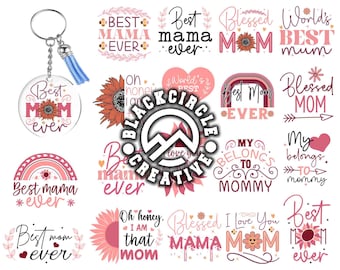 Mothers Day Keychain SVG Bundle, Mom Keychain SVG Bundle, Acrylic ...