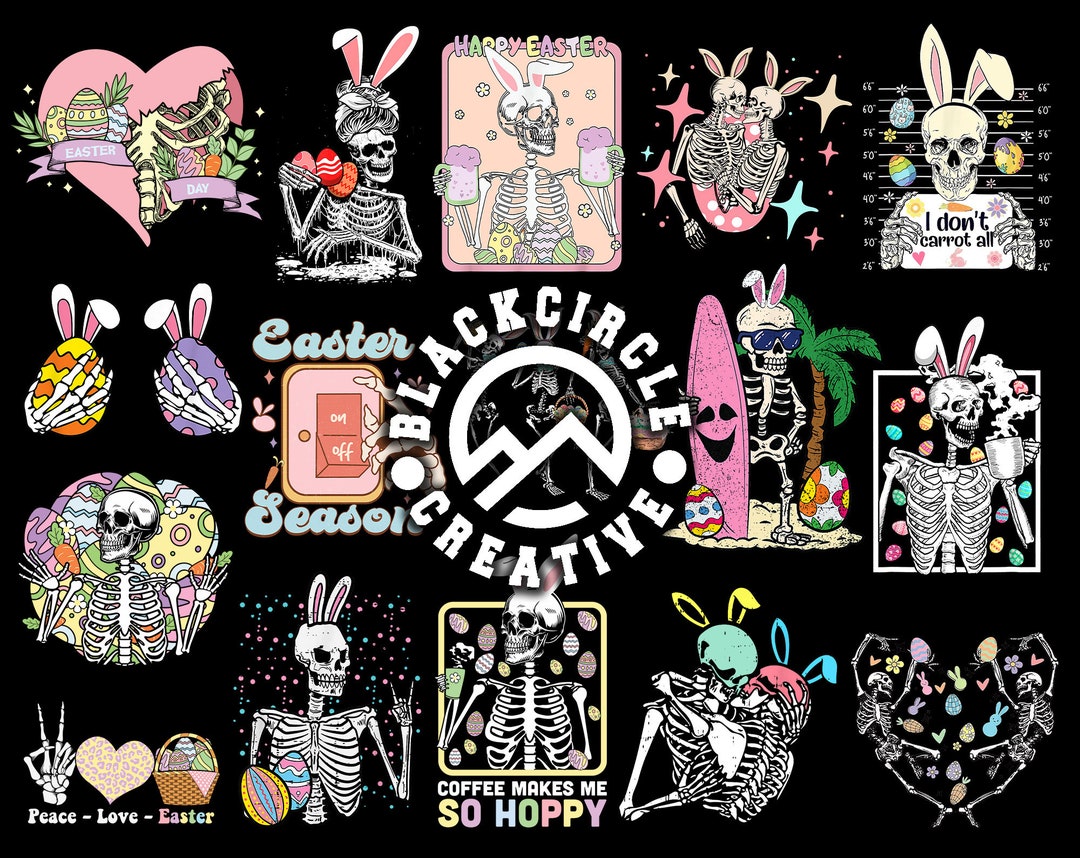 Skeleton Easter Png Bundle, Easter Day Png, Skeleton Easter PNG, Easter ...