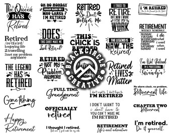 Retirement Svg Bundle, Engraving File Svg, Officially Retired Svg ...