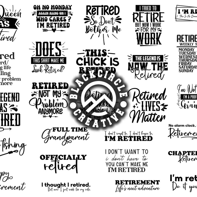Retired Svg - Etsy
