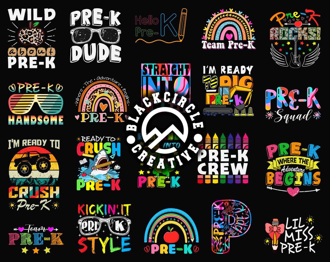 Pre-k Back to School Svg Bundle, First Day of School, Pre-k Teacher Svg ...