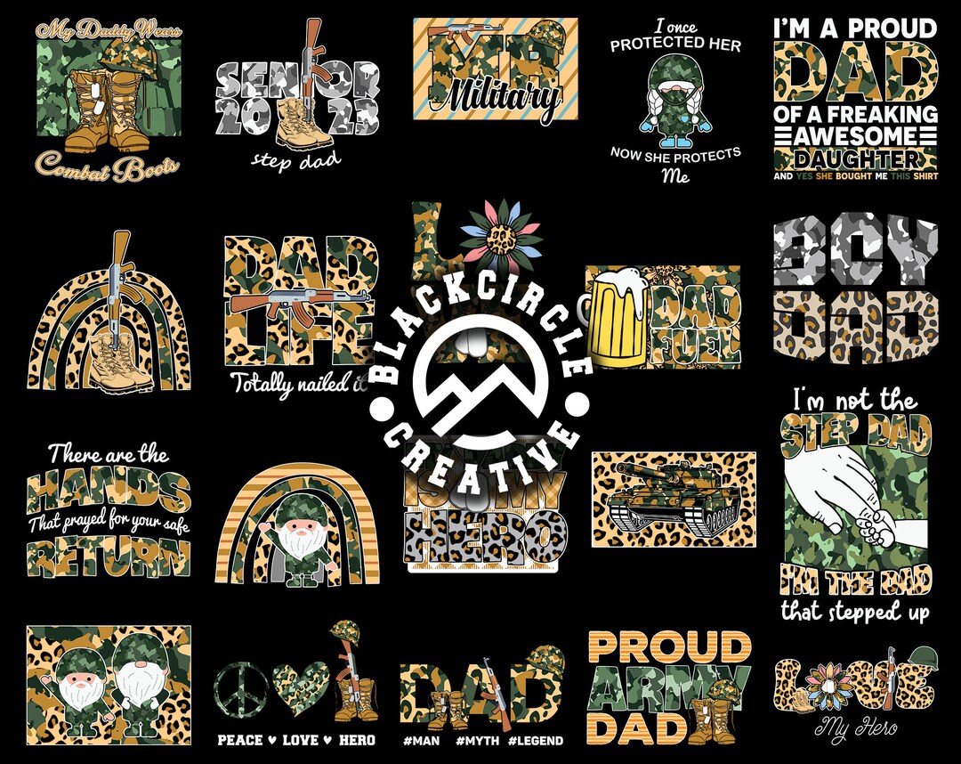 Military Dad Svg Bundle, Fathers Day Svg, Boy Dad Svg, Military Dad Svg ...
