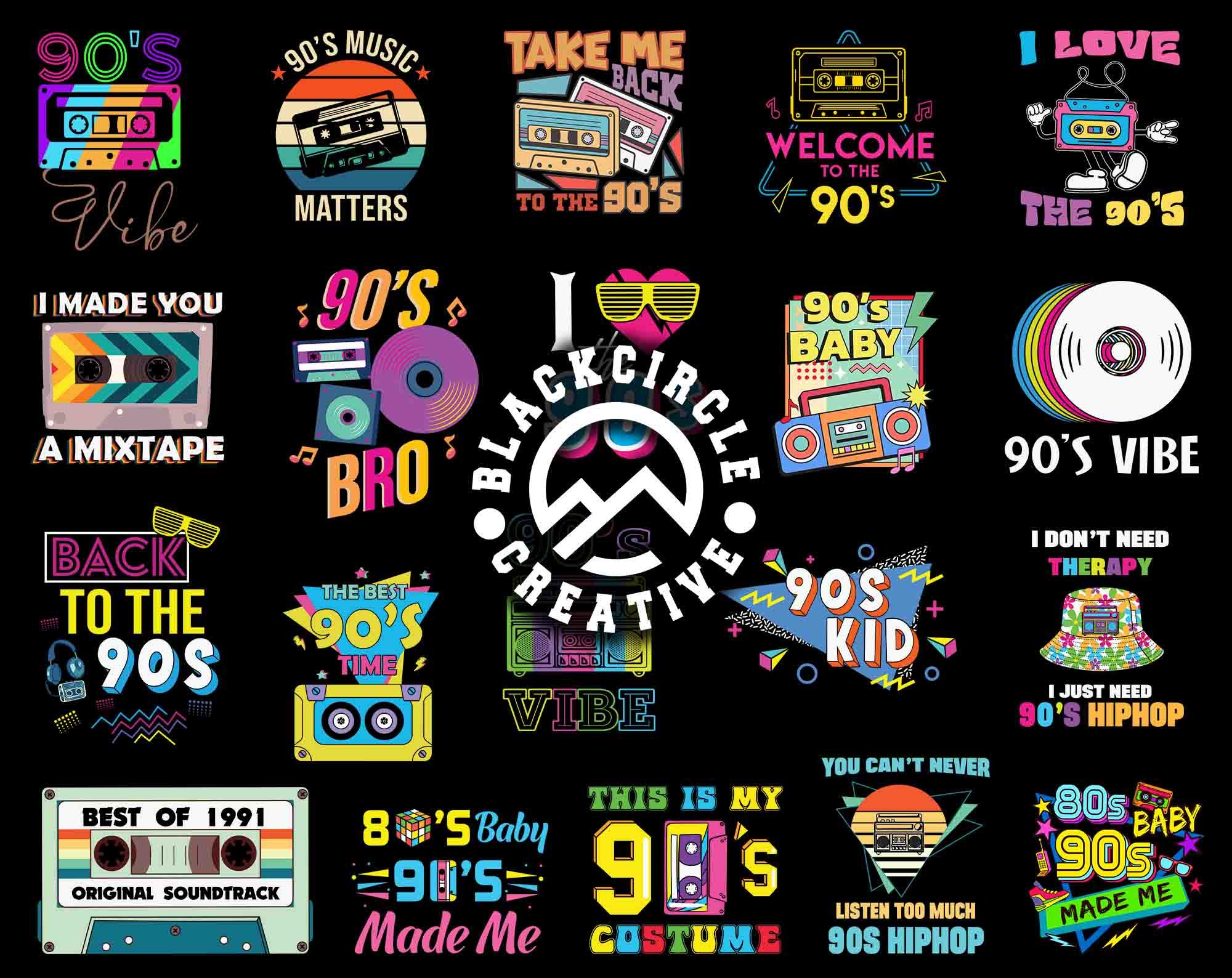 Retro 90s Svg Bundle, Back to the 90s Svg, Eighties Svg, 90s Birthday ...