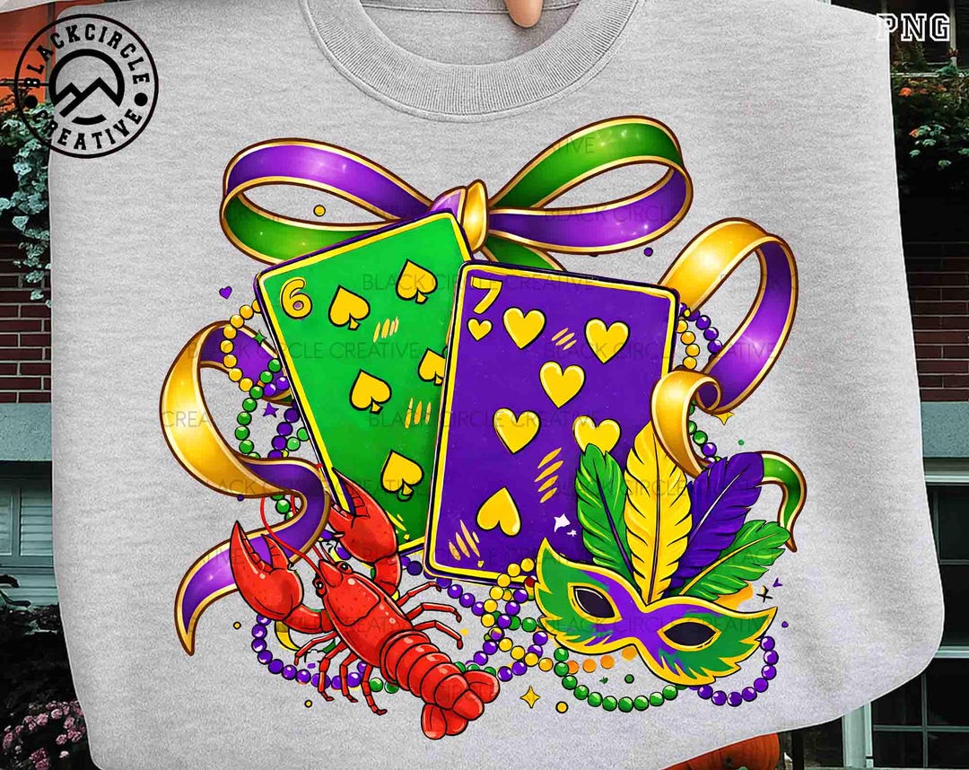 Playing Cards Mardi Gras 67 Coquette Bow Png, Preppy Six Seven Png ...