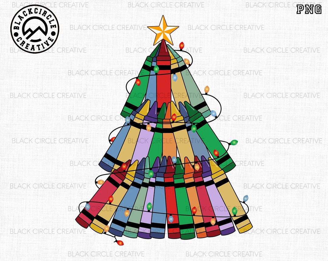 Christmas Crayon Tree Png, Crayon Tree Light Png, Teacher Christmas Png ...
