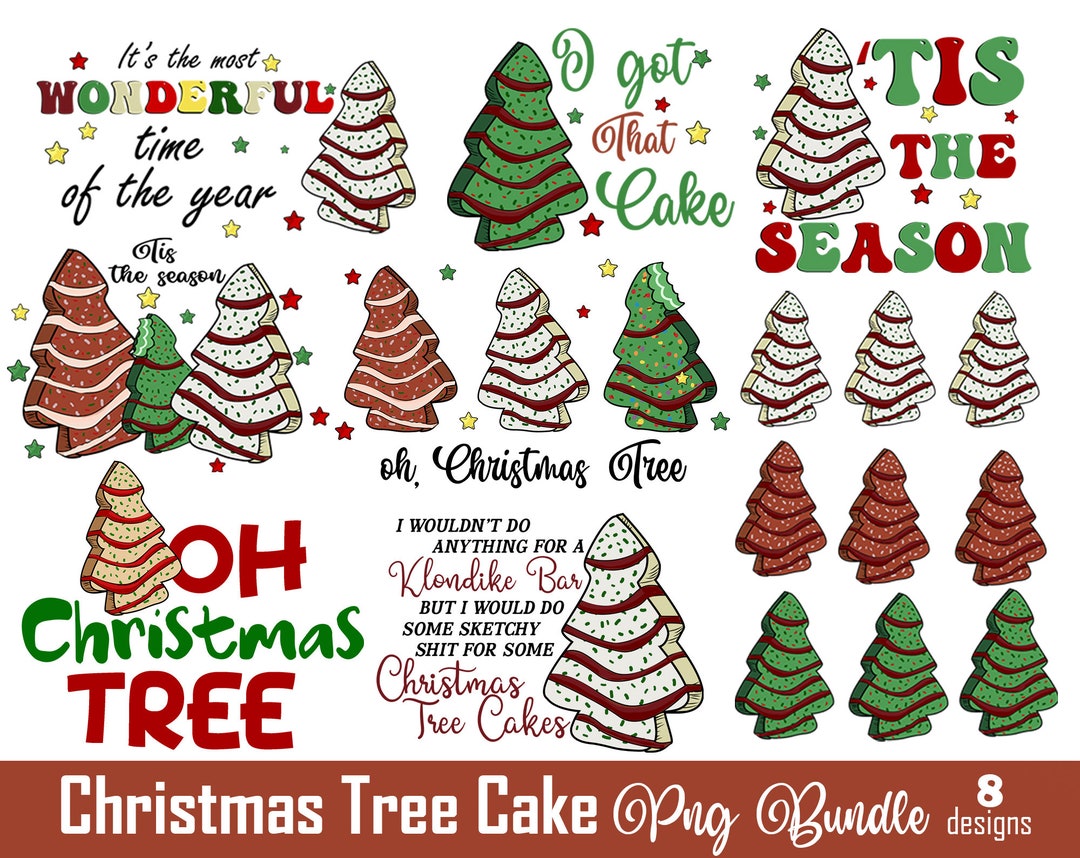 Christmas Tree Cake Png, Little Debbie Cake Png, Tis the Season Png, Oh ...