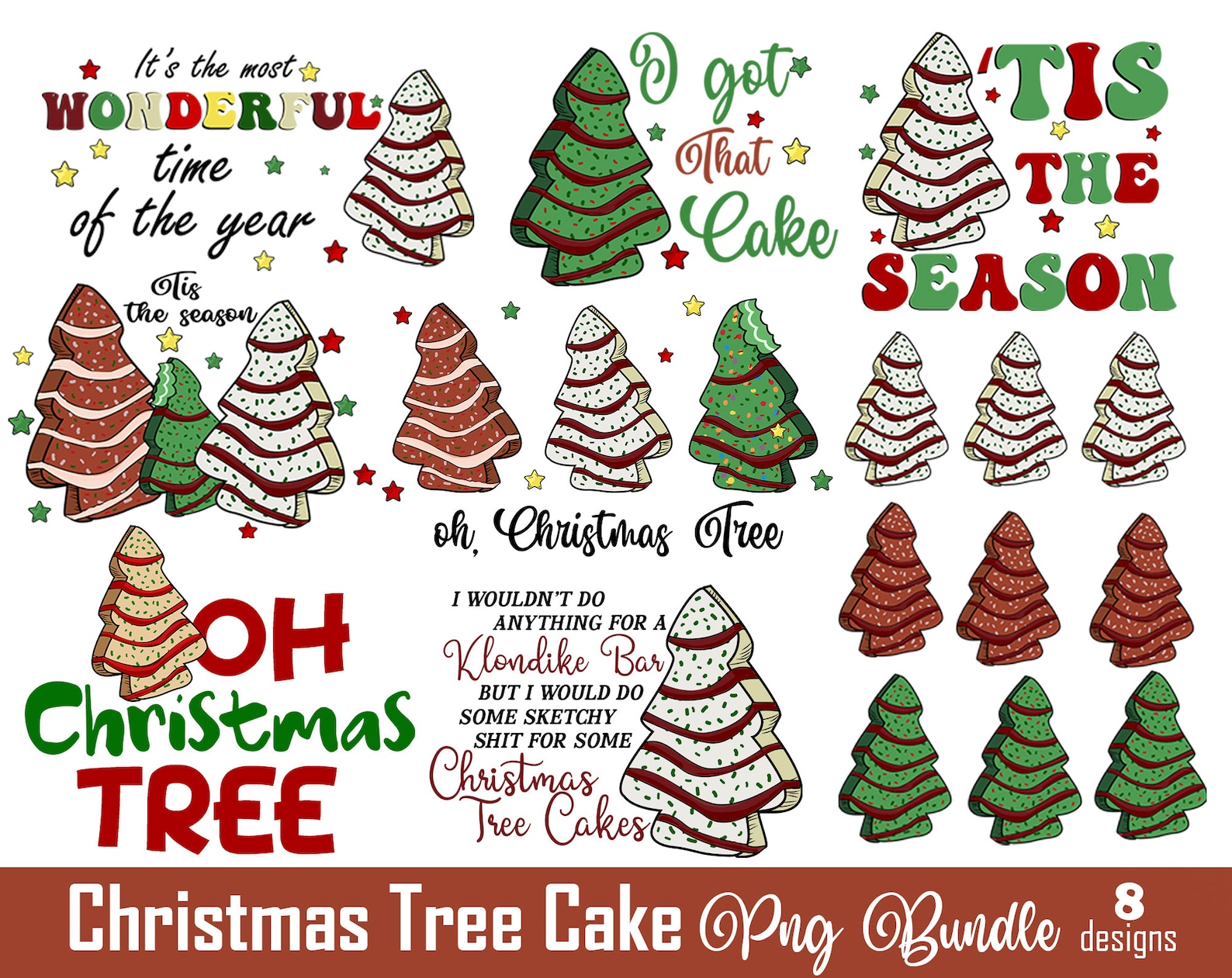 Christmas Tree Cake Png, Little Debbie Cake Png, Tis the Season Png, Oh ...