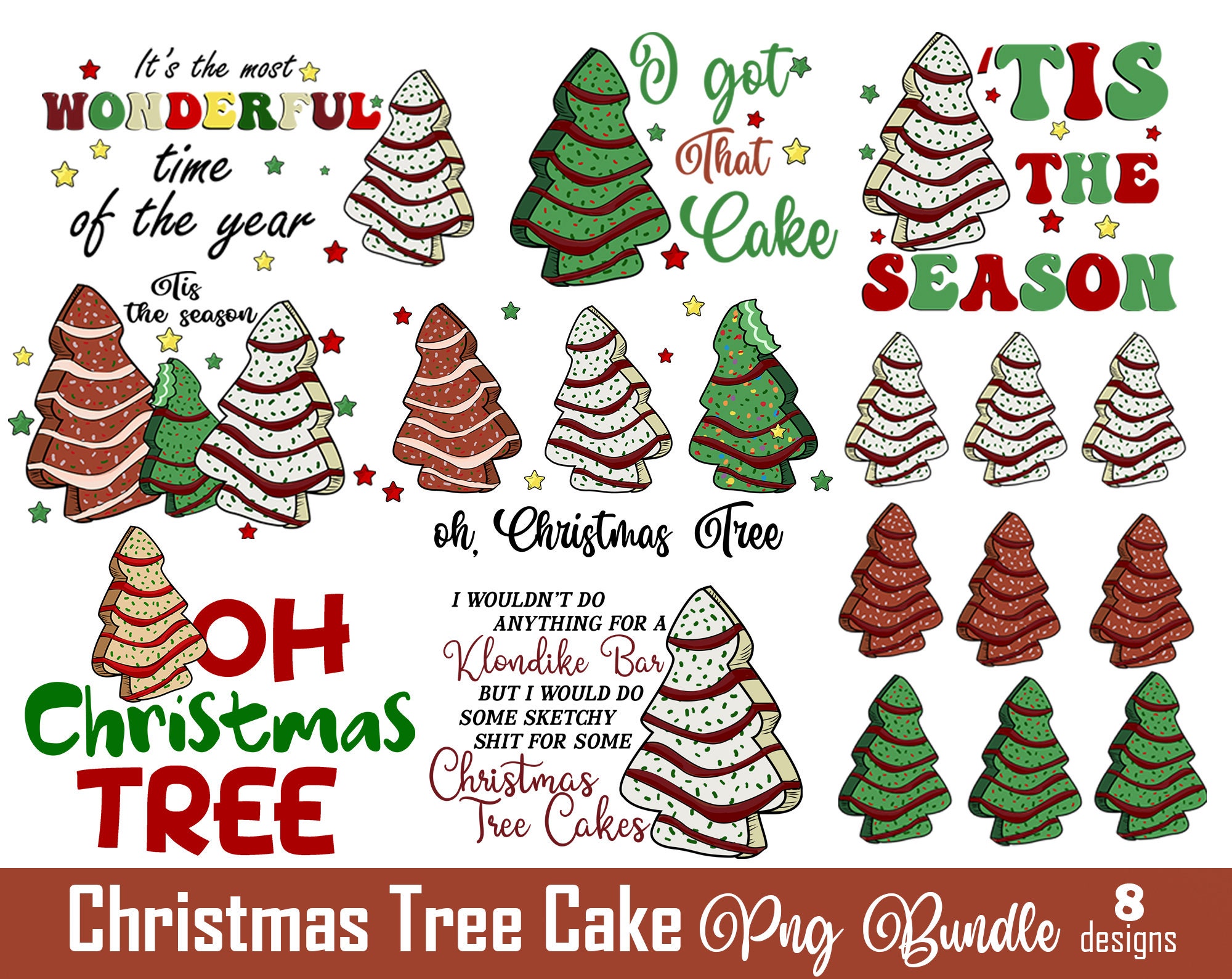 Christmas Tree Cake Png, Little Debbie Cake Png, Tis the Season Png, Oh ...