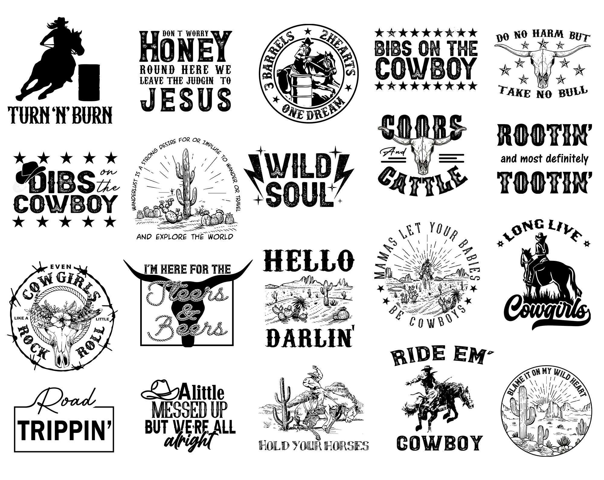 Western Png Bundle, Western Desert Png, Cowboy Western Png, Desert Png ...