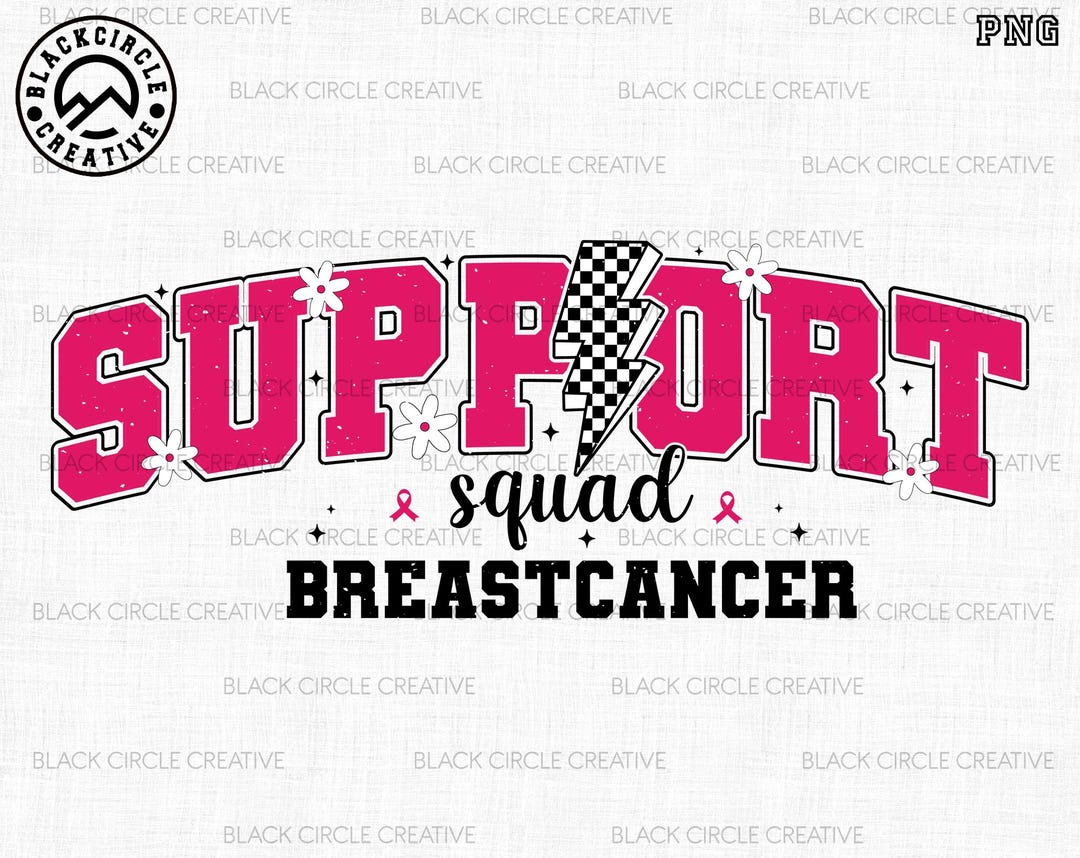 Support Squad Breast Cancer Png, Strong Awareness Png, Trendy Breast ...