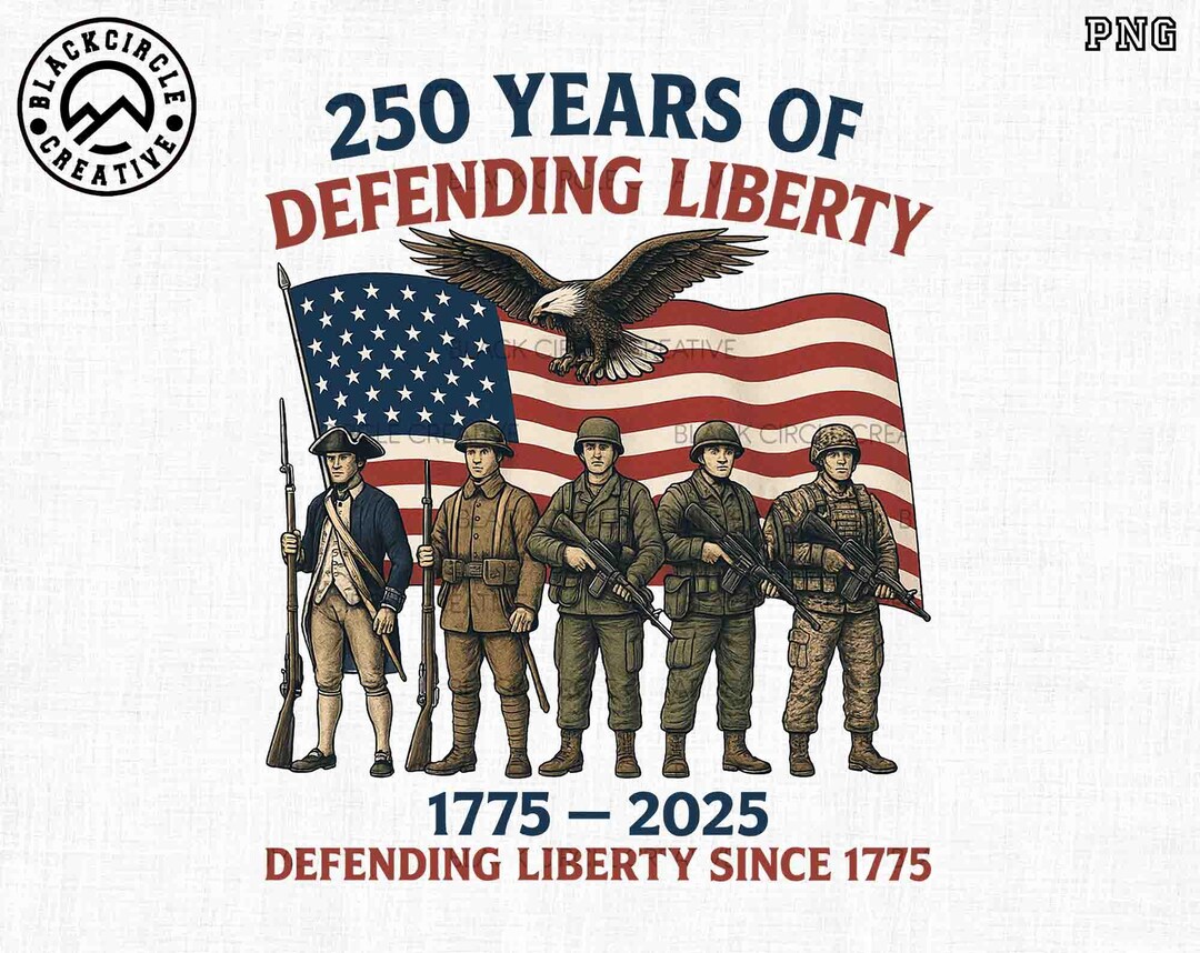 250 Years of Defending Liberty Png, 1775 2025 Png, Defending Liberty ...