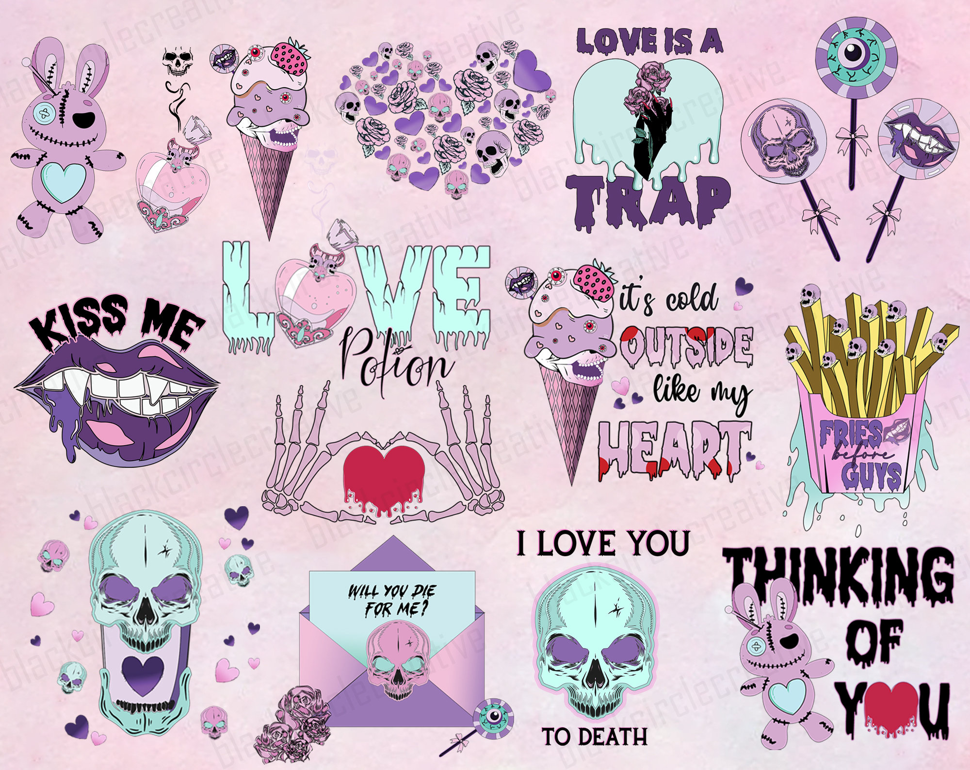 Tumblr Sassy Hearts Collage
