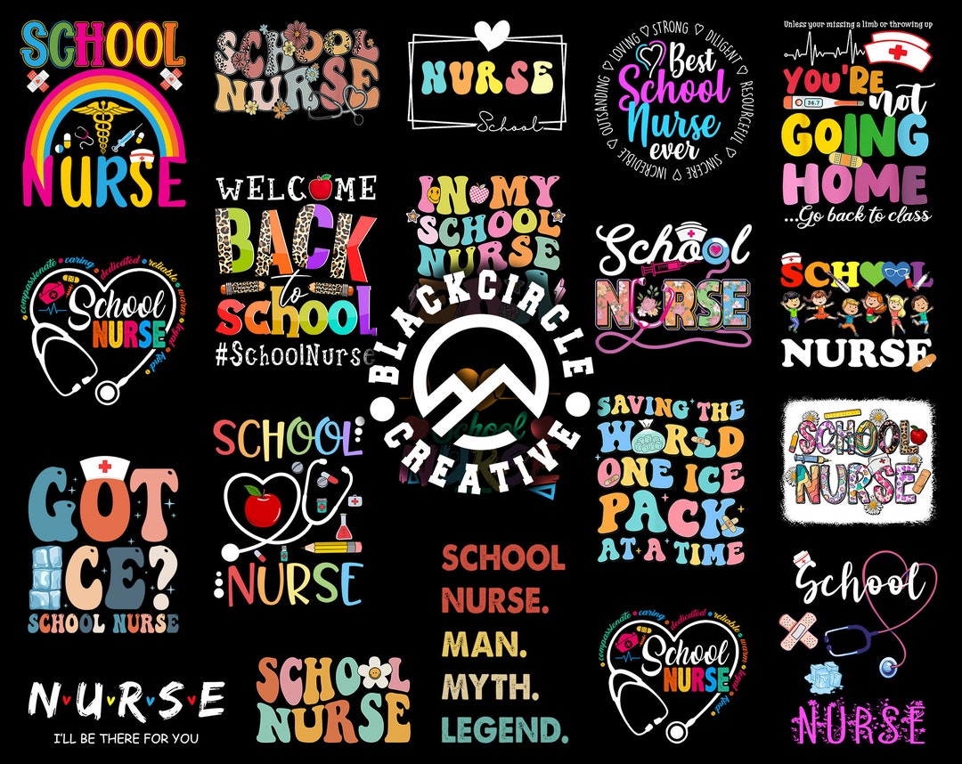 School Nurse Png Bundle, Back to School Png, Nurse Life Png, Nursing ...