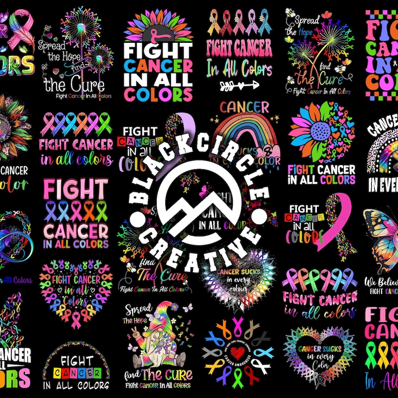 Cancer in All Colors Svg - Etsy