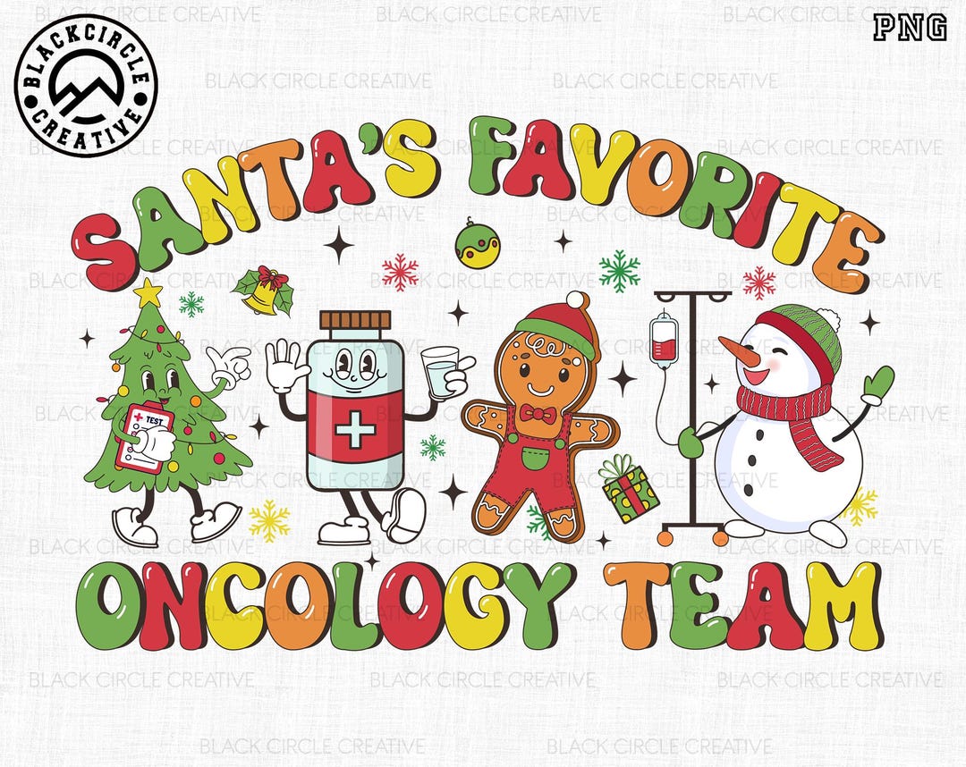 Santa's Favorite Oncology Team Png, Oncology Christmas Png, Oncology ...