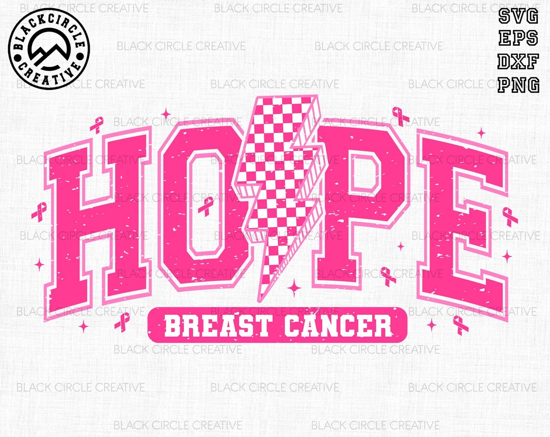 Hope Breast Cancer Svg, Cheer for the Cure Svg, Fight for A Cure Svg ...